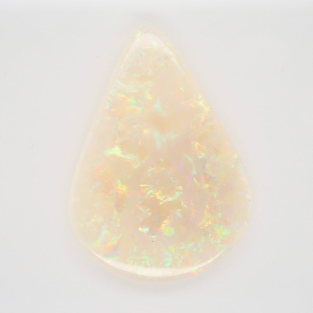 Unset Solid White Opal | Opals Down Under