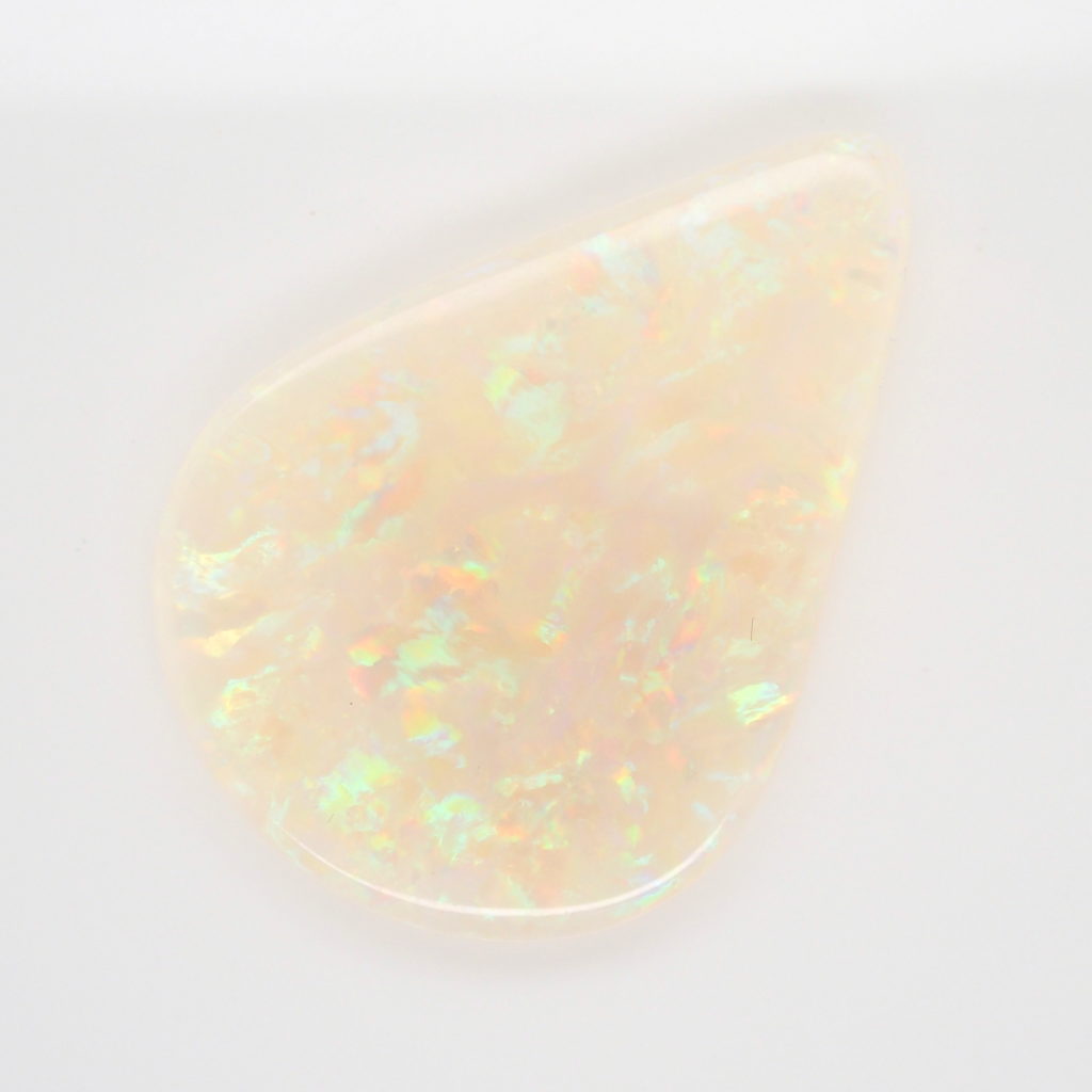 Unset Solid White Opal | Opals Down Under