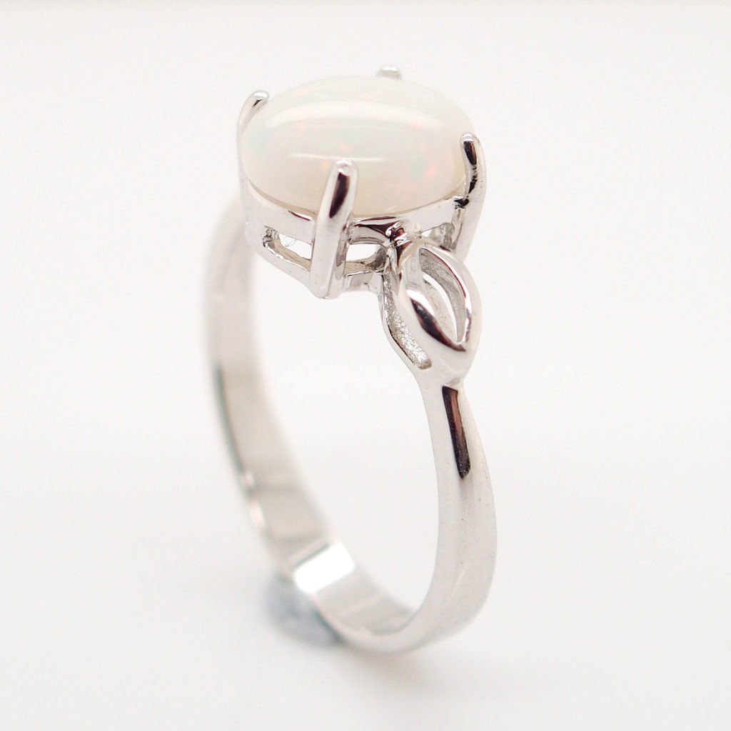 Solid White Opal Ring | Opals Down Under