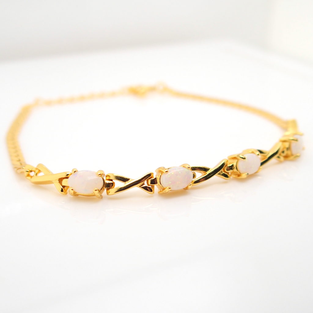 Solid White Opal Bracelet | Opals Down Under