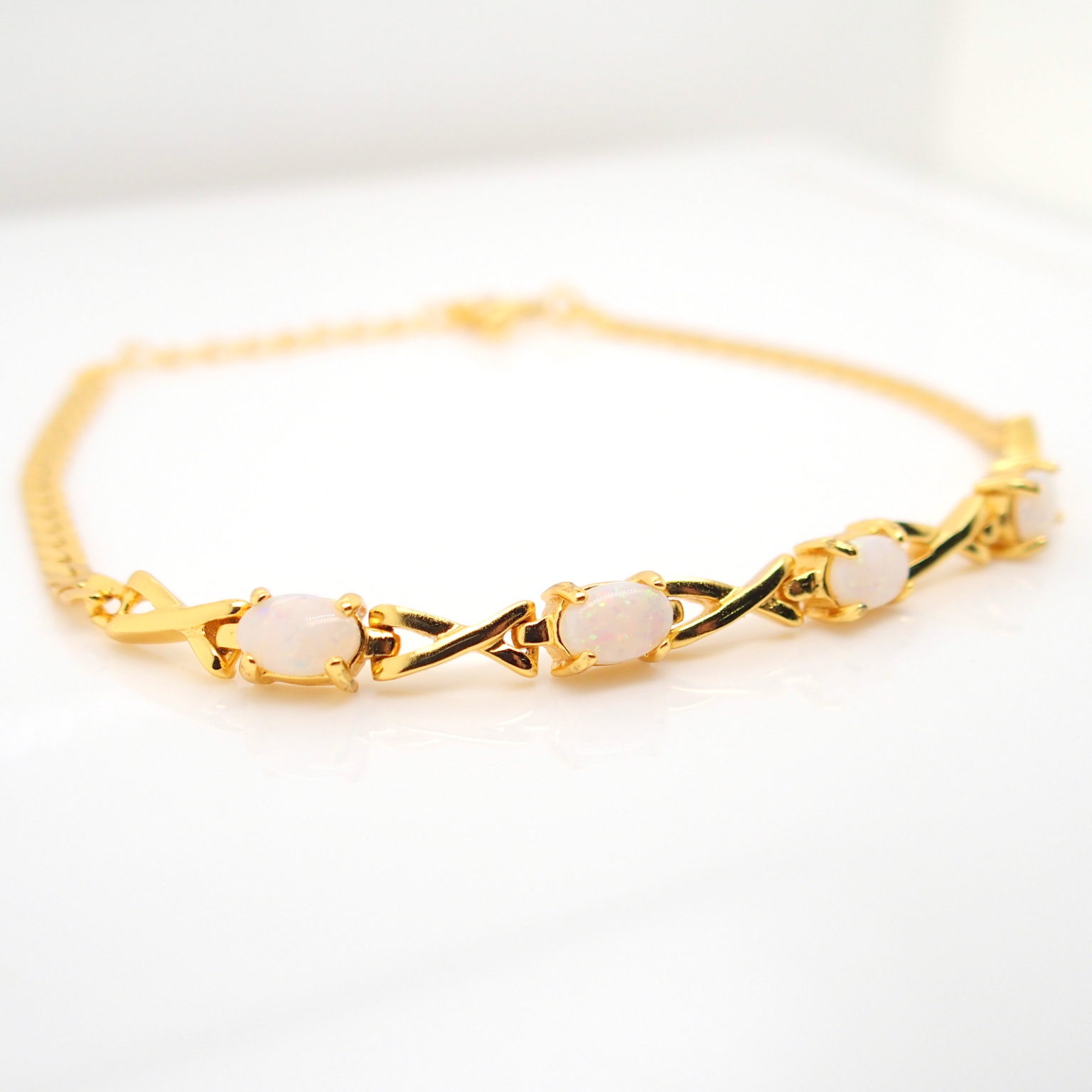 Solid White Opal Bracelet | Opals Down Under