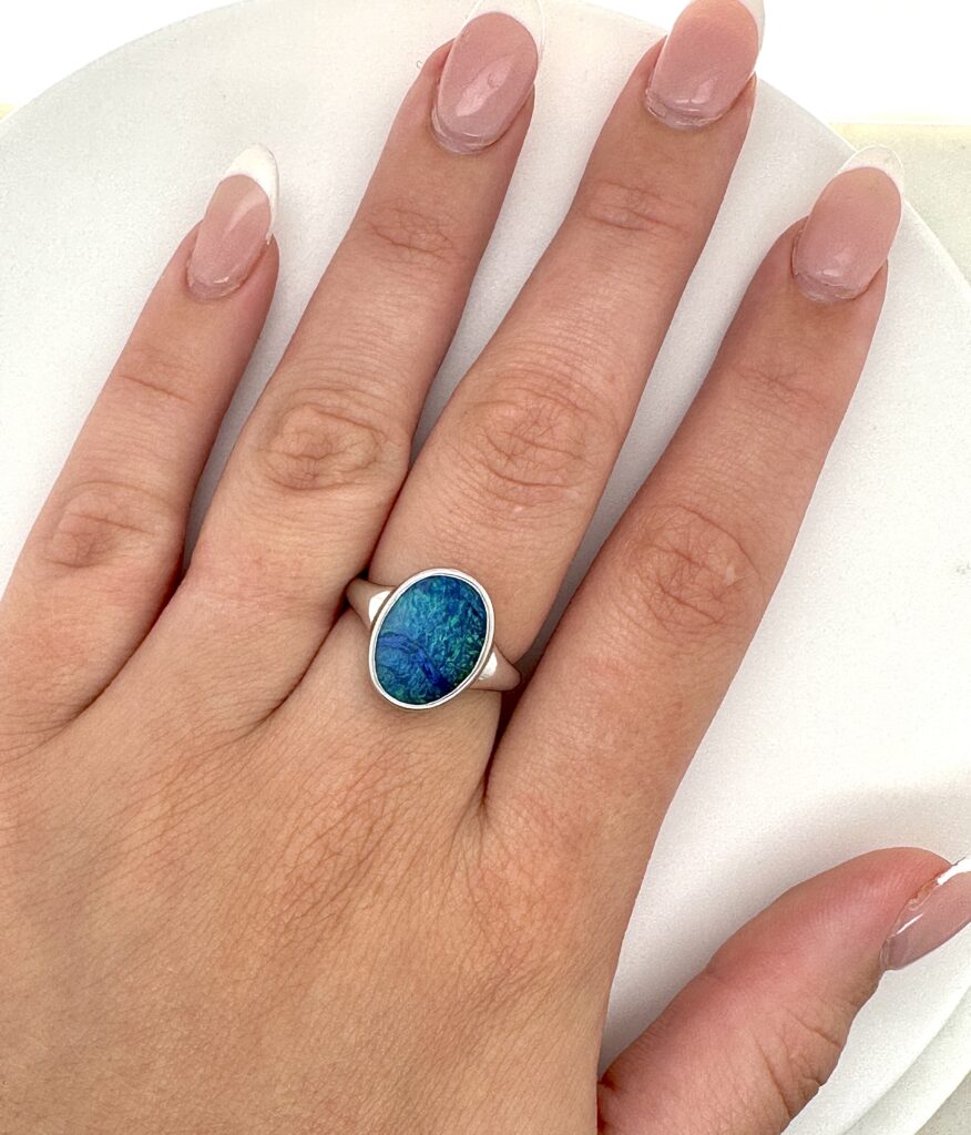Solid Boulder Opal Ring | Opals Down Under
