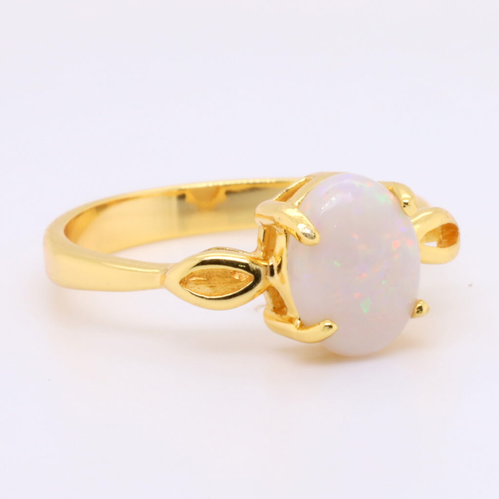 Solid White Opal Ring | Opals Down Under