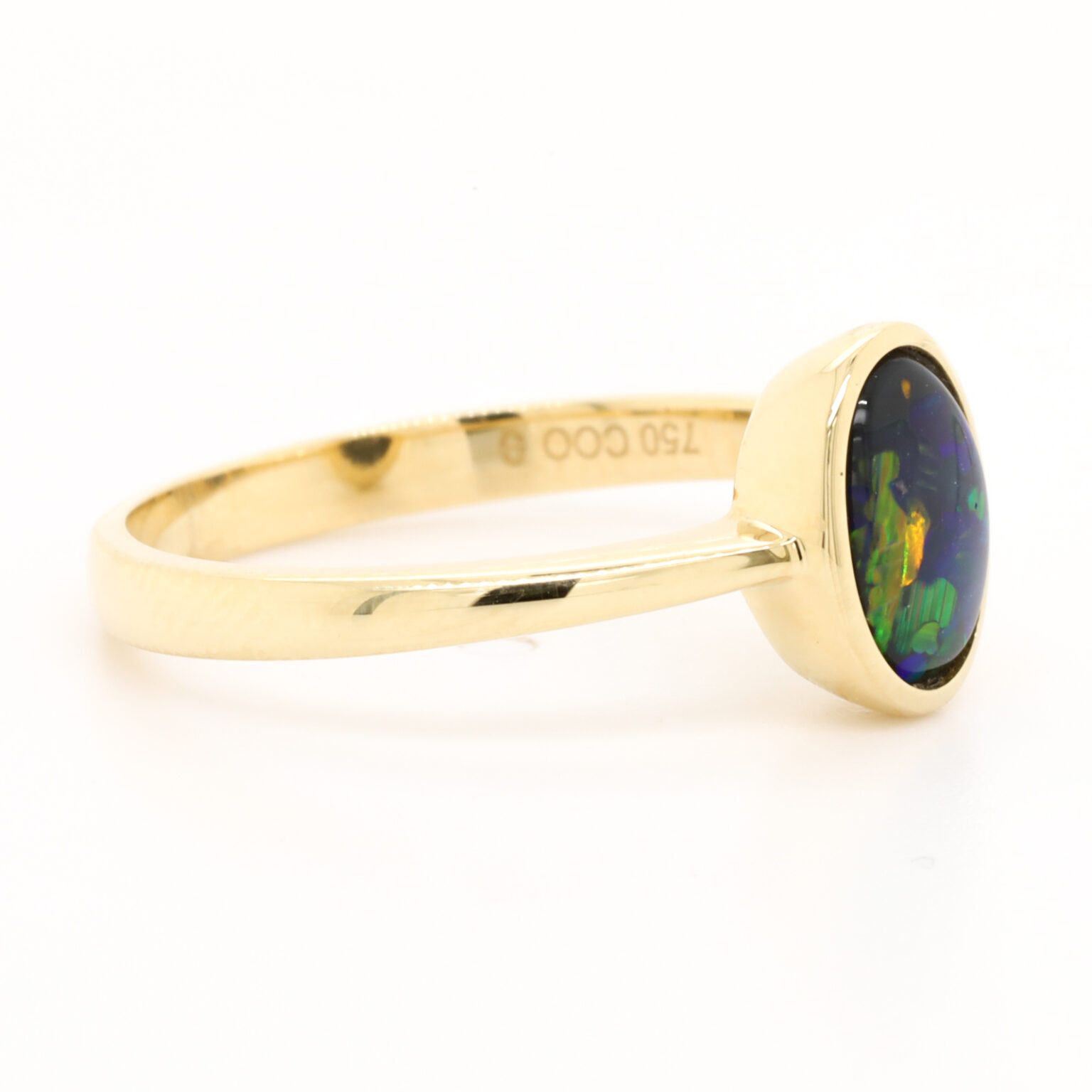 Solid Black Opal Ring | Opals Down Under