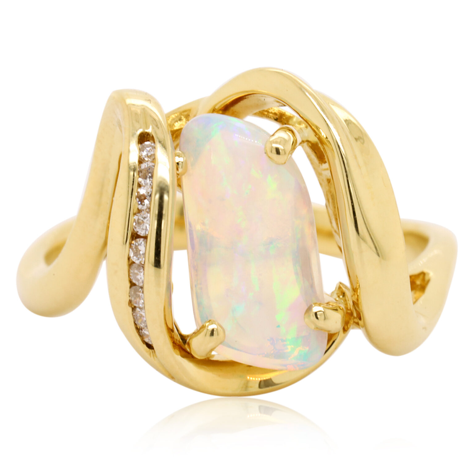 Solid Crystal Opal Ring | Opals Down Under