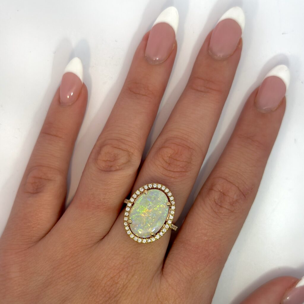 Solid Crystal Opal Ring | Opals Down Under