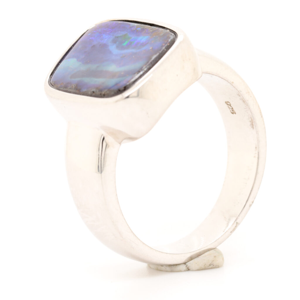 Solid Boulder Opal Ring | Opals Down Under