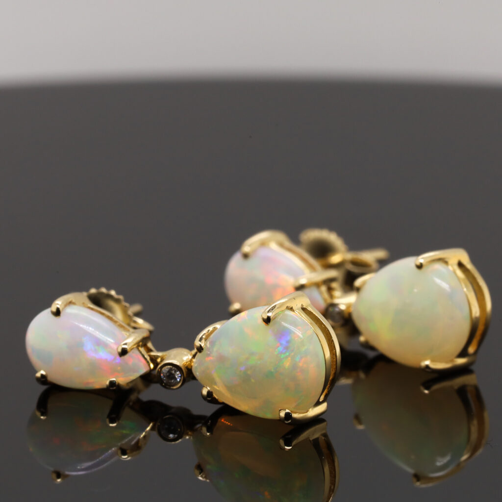 Solid Crystal Opal Earrings | Opals Down Under