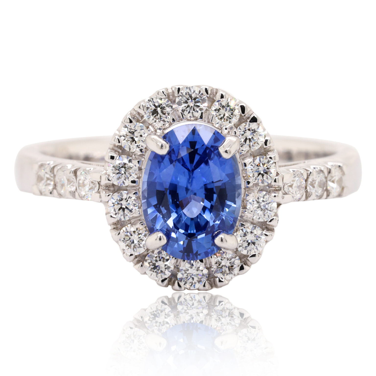 Solid Sapphire and Diamond Ring | Opals Down Under