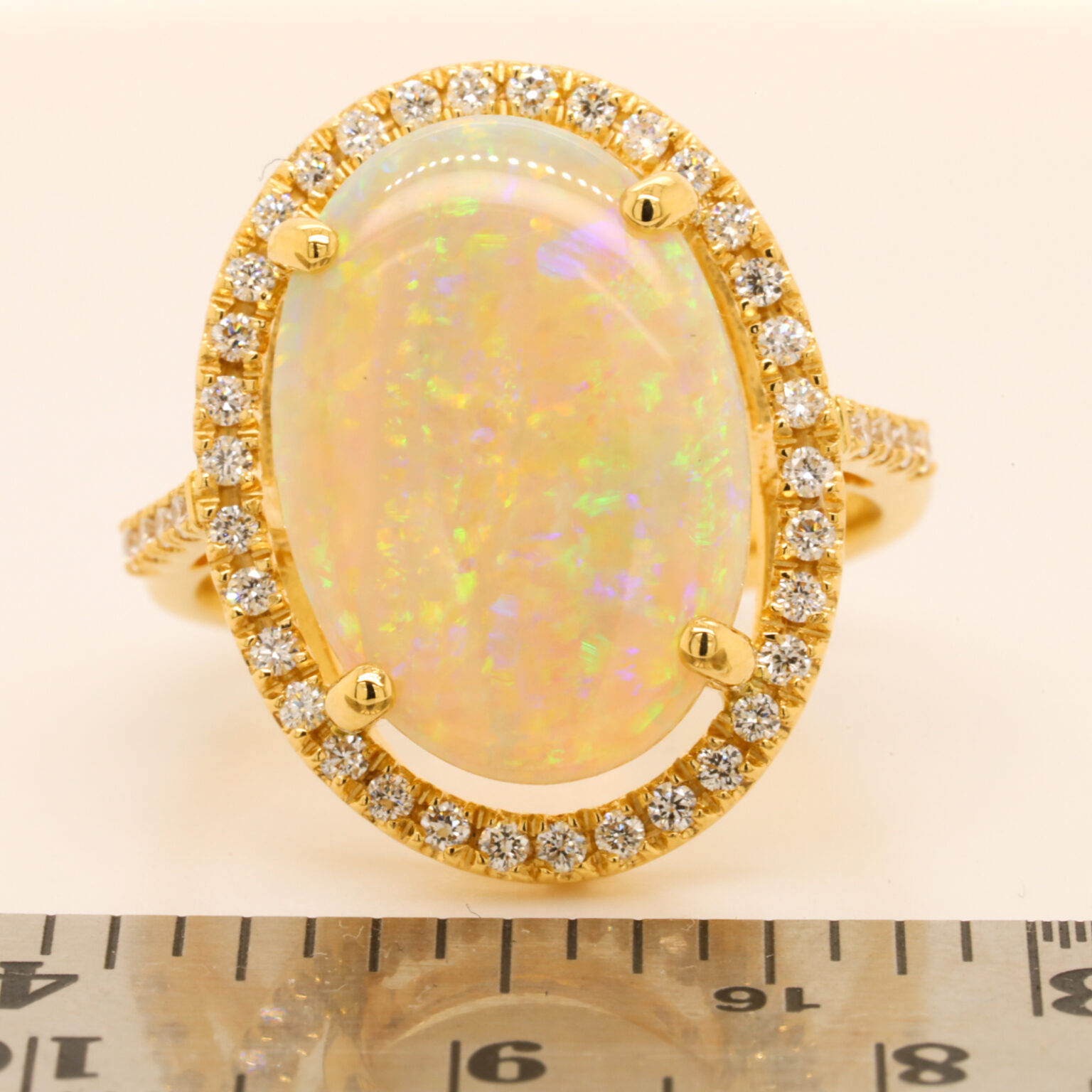 Solid Crystal Opal Ring | Opals Down Under