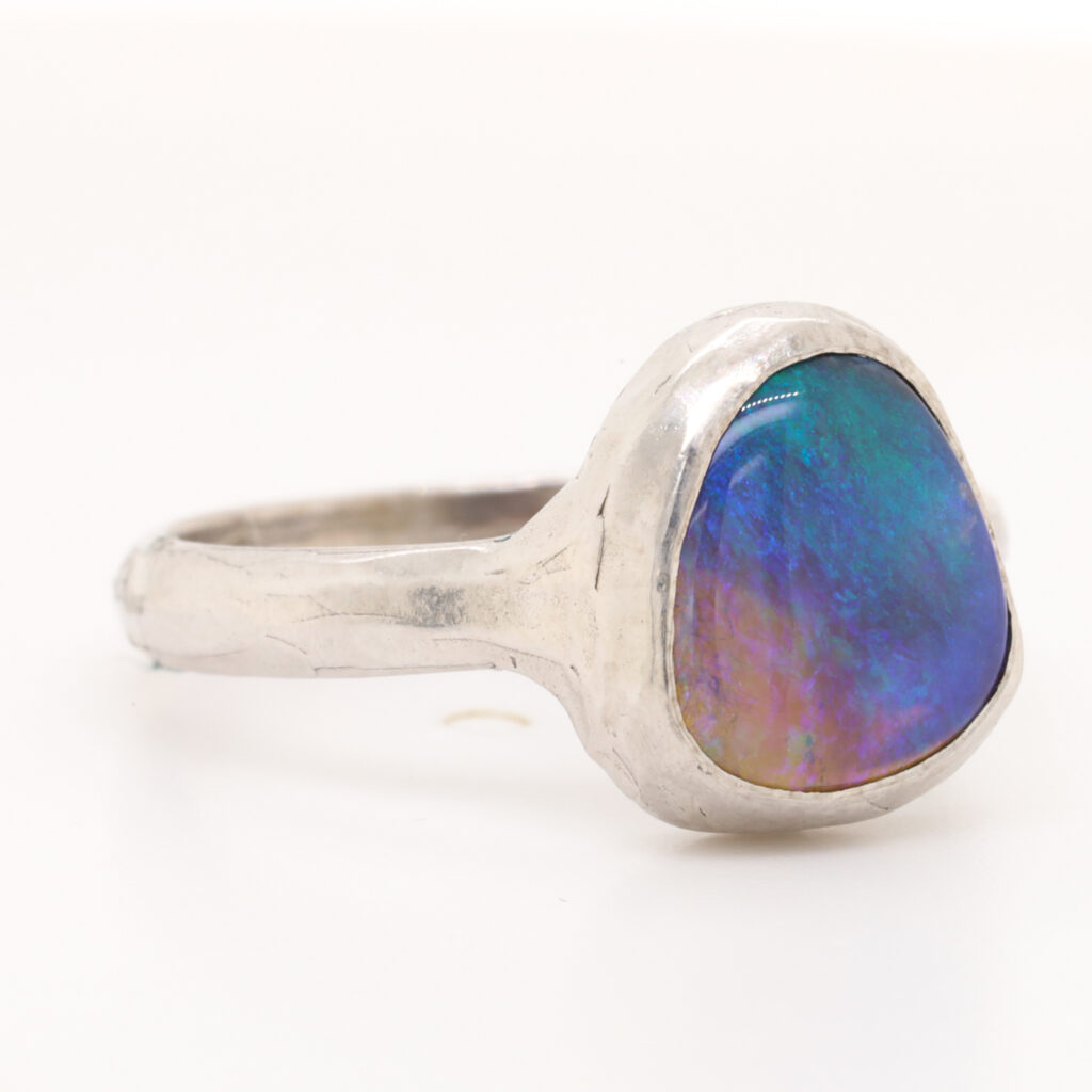 Solid Black Opal Ring | Opals Down Under