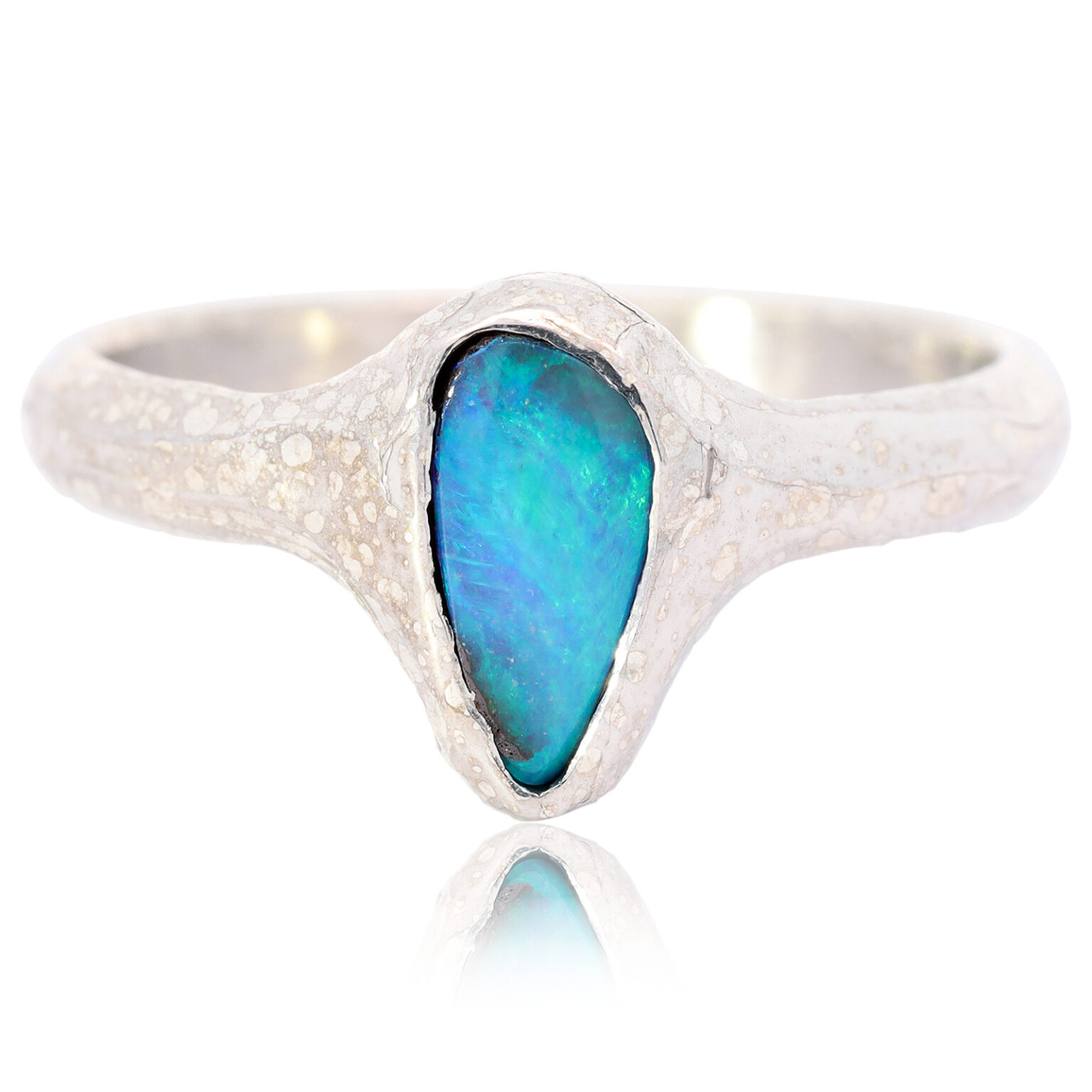 Solid Boulder Opal Ring | Opals Down Under