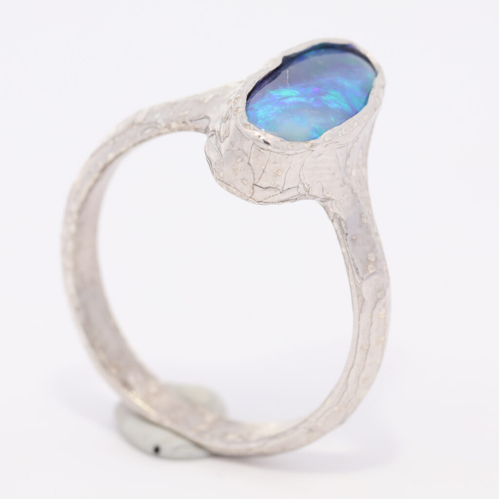 Solid Boulder Opal Ring | Opals Down Under