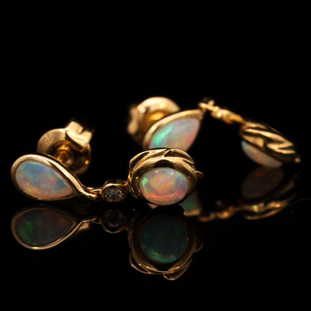 Solid Crystal Opal Earrings | Opals Down Under