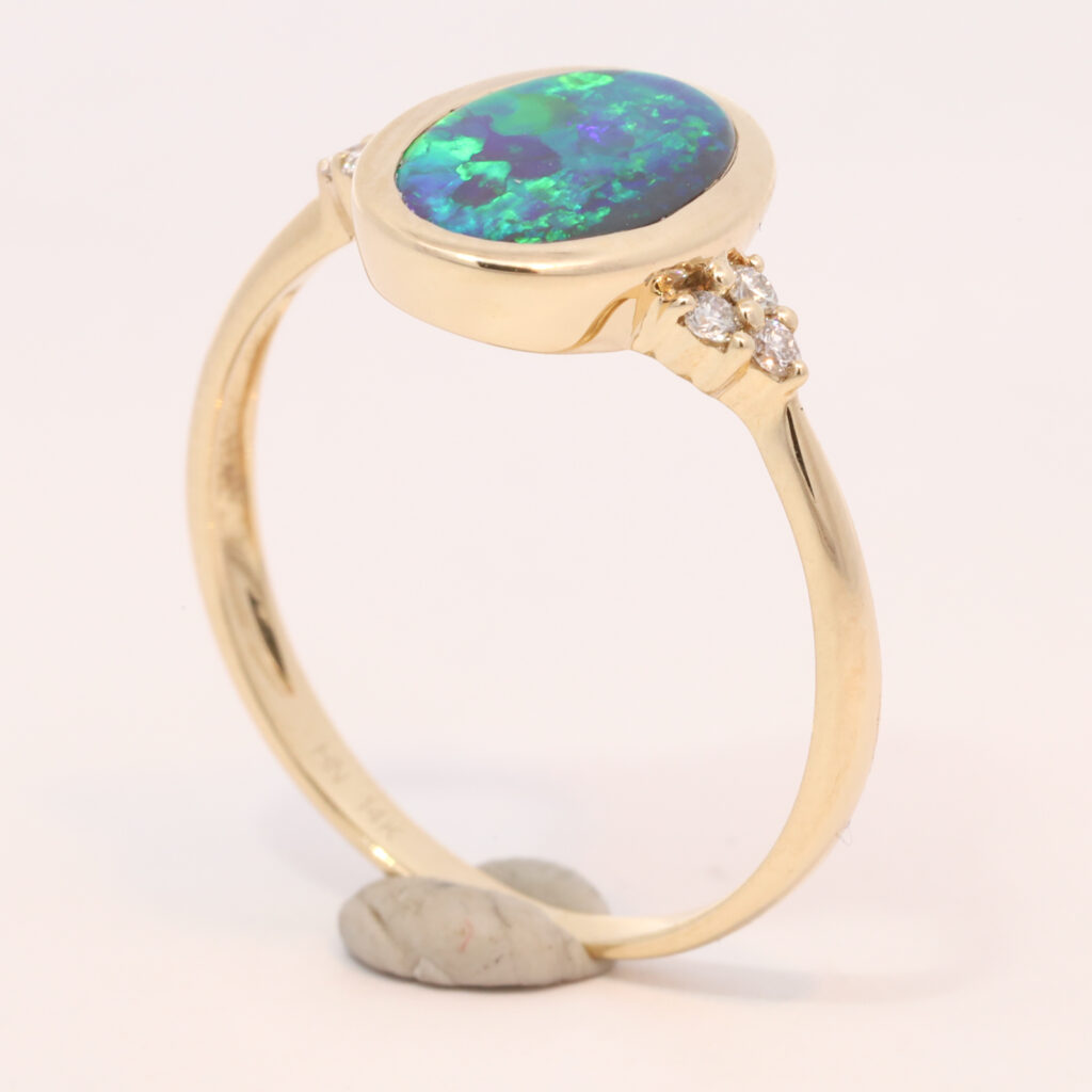 Solid Black Opal Ring | Opals Down Under