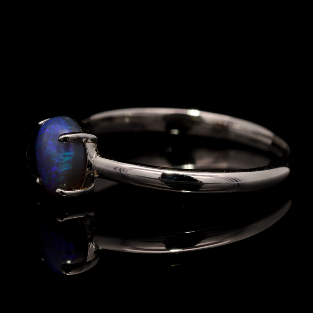 Solid Black Opal Ring | Opals Down Under