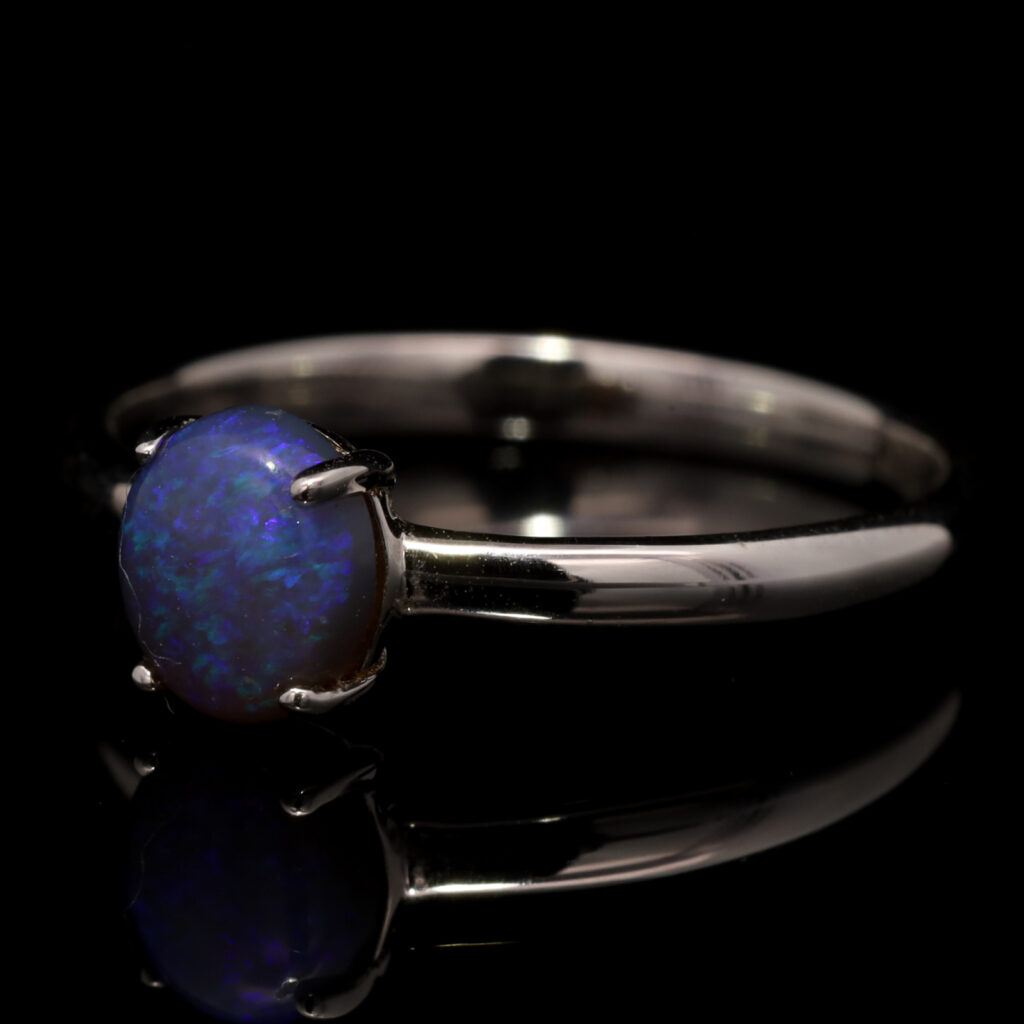 Solid Black Opal Ring | Opals Down Under