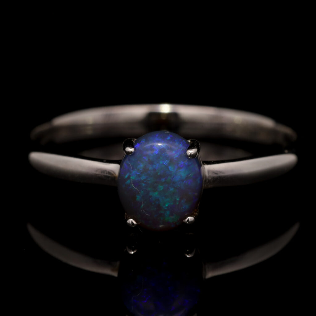 Solid Black Opal Ring | Opals Down Under