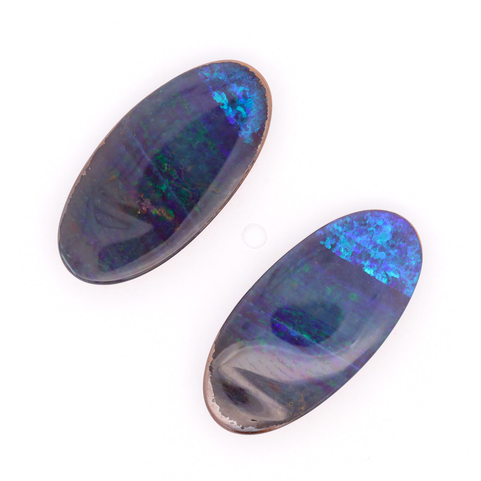 Solid Unset Boulder Opal Pair | Opals Down Under