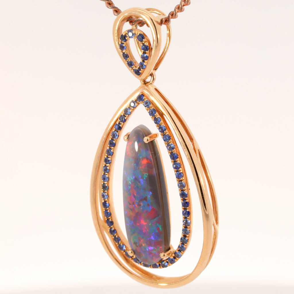 Solid Black Opal Pendant | Opals Down Under