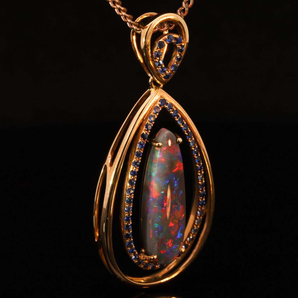 Solid Black Opal Pendant | Opals Down Under